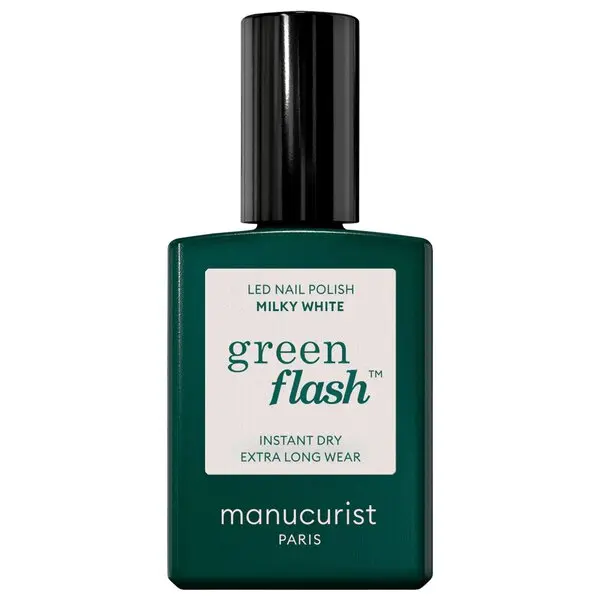 MANUCURIST Green Flash Led Gel Nail Polish Color, Non-toxic Nail Polish - Milky White