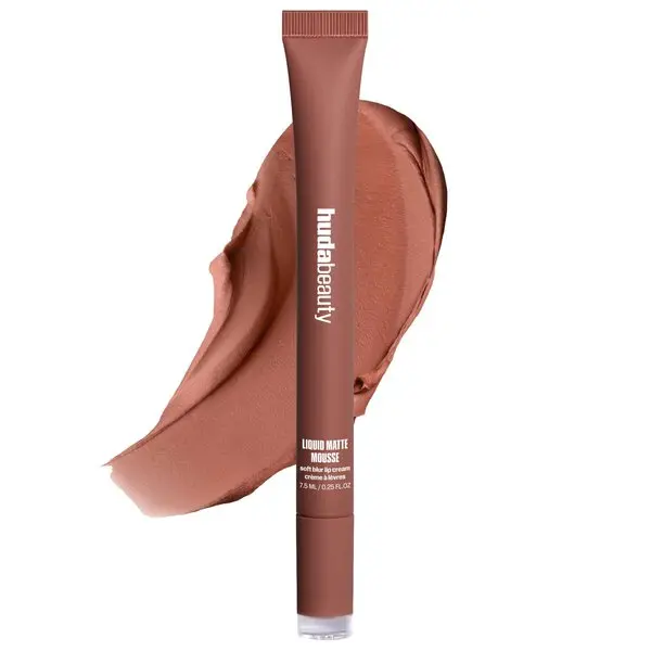 HUDA BEAUTY Liquid Matte Mousse Soft Blur Lip Cream - Warm Brown