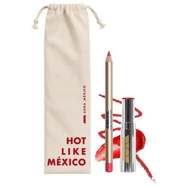 AORA MÉXICO Acaríciame Más Chili-infused Solid Lip Serum & Háblame Longwear Lip Liner Duo - One-color