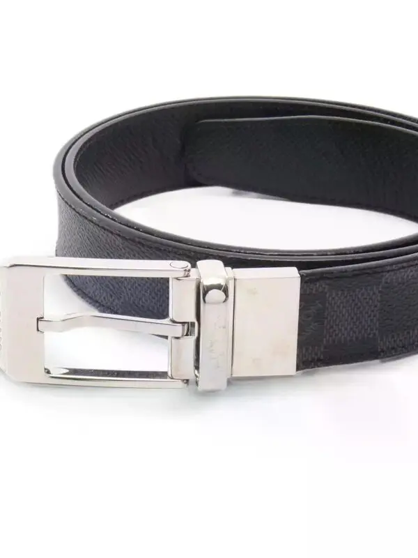 LOUIS VUITTON Damier Graphite Canvas Belt