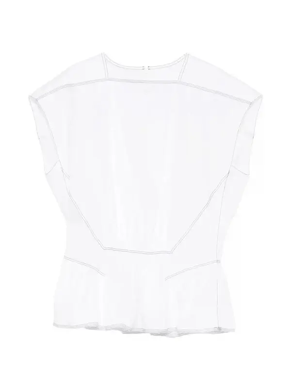 LESS Peplum-hem Blouse