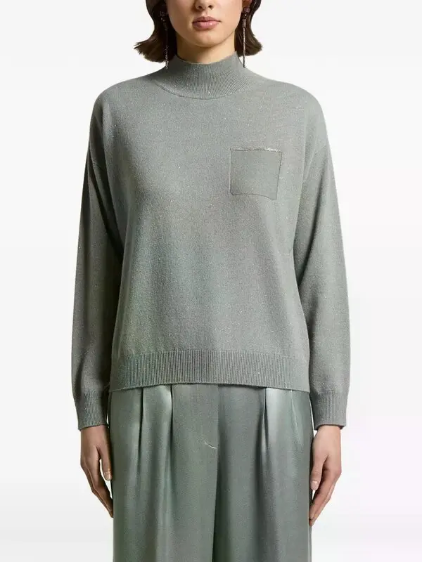 Peserico High-neck Chest-pocket Jumper