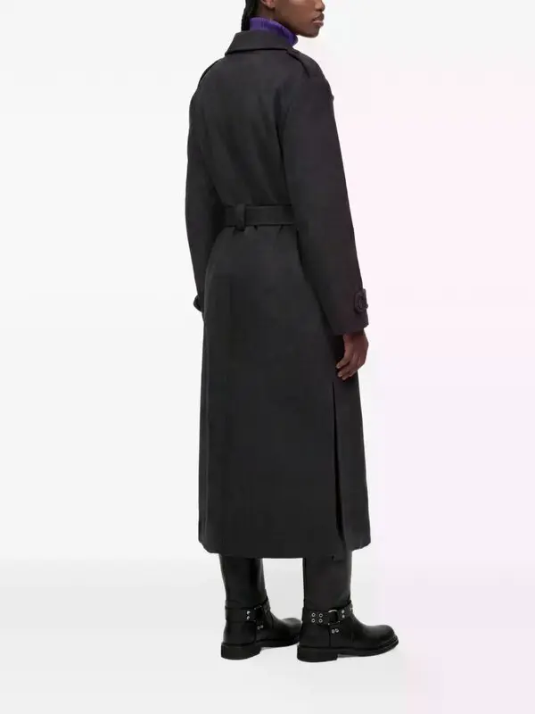 Karl Lagerfeld Belted Long-sleeve Coat