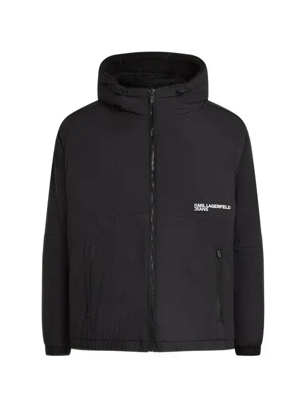 Karl Lagerfeld Reversible Logo Jacket - Black