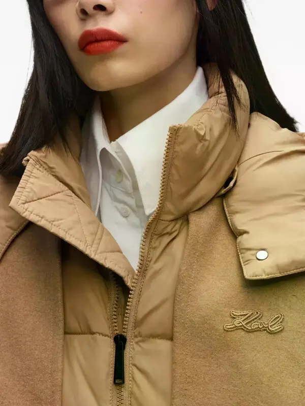 Karl Lagerfeld Belted Long Puffer Jacket