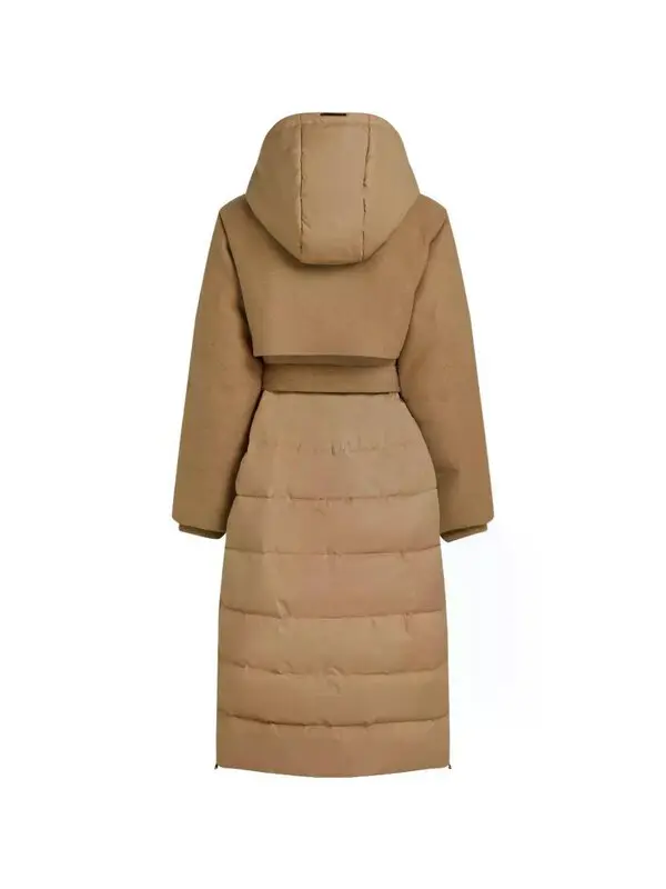 Karl Lagerfeld Belted Long Puffer Jacket