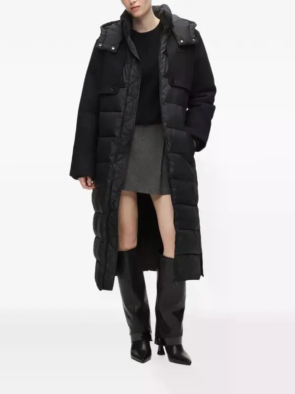 Karl Lagerfeld Belted Long Puffer Jacket