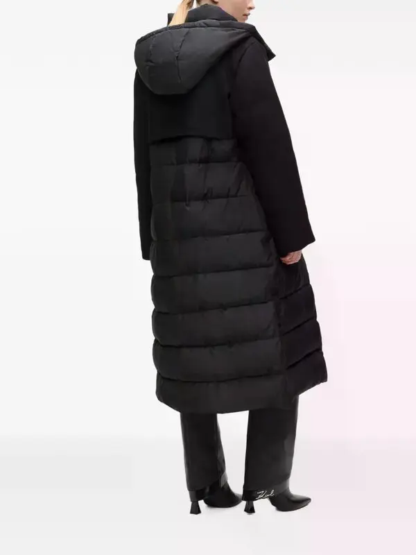 Karl Lagerfeld Belted Long Puffer Jacket
