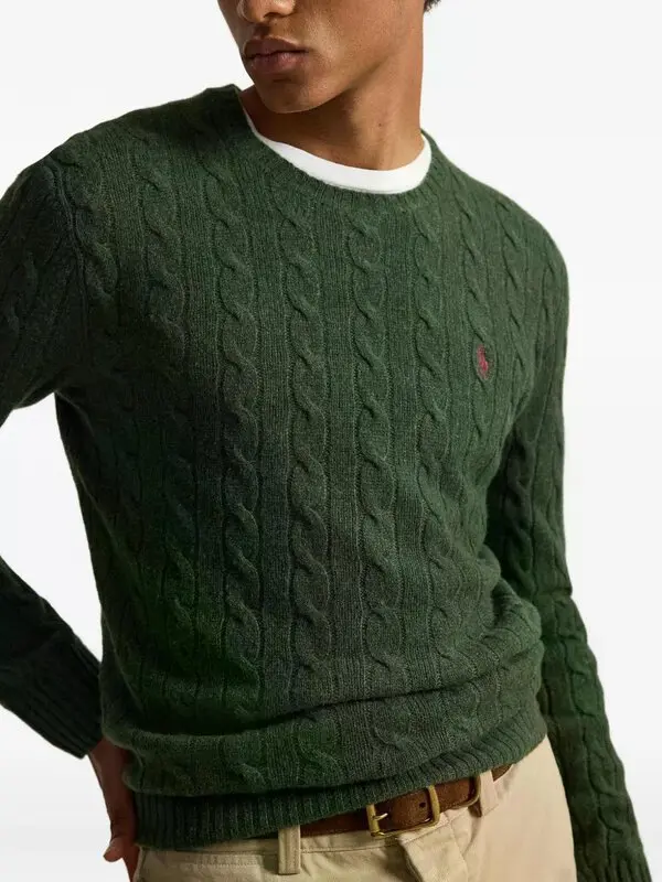 Polo Ralph Lauren Cable Knit Embroidered Pony Sweater