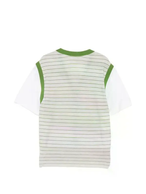 LESS Striped Mock-layer T-shirt