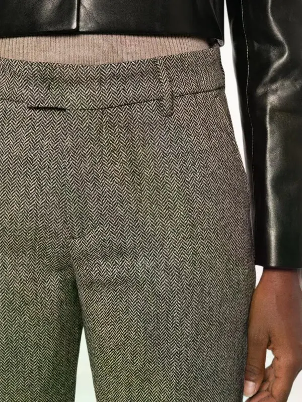 BERWICH Alice Herringbone Pattern Trousers