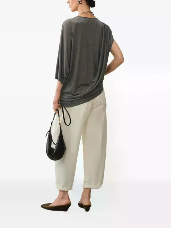 LESS Asymmetric Draped T-shirt