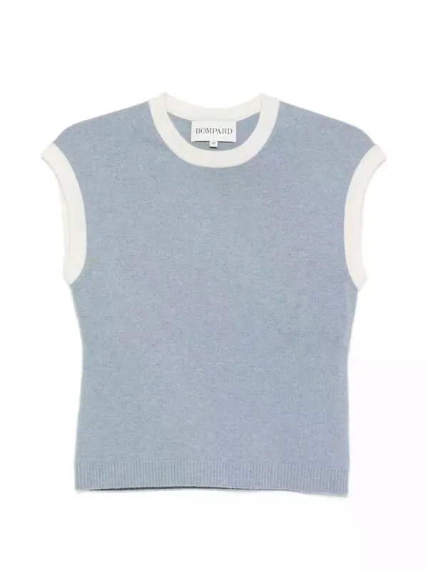 Eric Bompard Contrast-trim Cashmere Vest - Blue