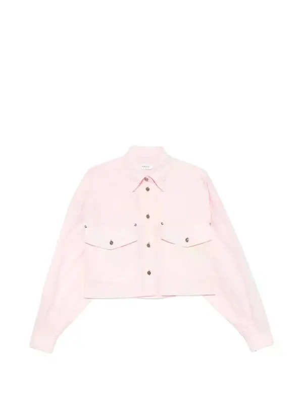 Versace Crop Button-down Shirt - Pink