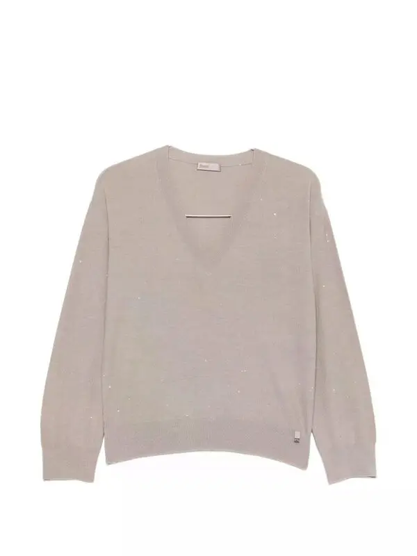 Herno Sequin-embellished V-neck Sweater