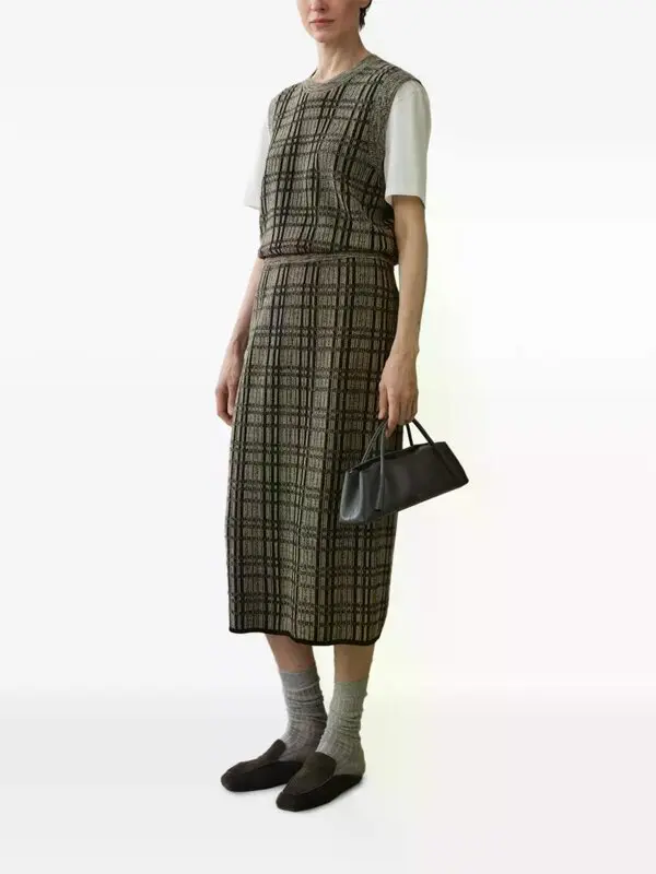 LESS Plaid Layered Effect T-shirt
