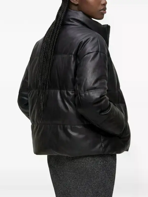 Karl Lagerfeld Faux-leather Puffer Jacket