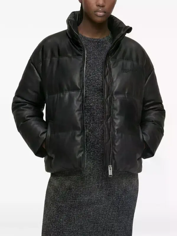 Karl Lagerfeld Faux-leather Puffer Jacket