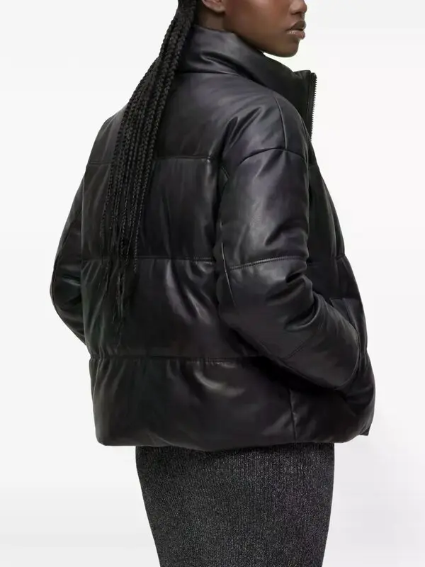 Karl Lagerfeld Faux-leather Puffer Jacket