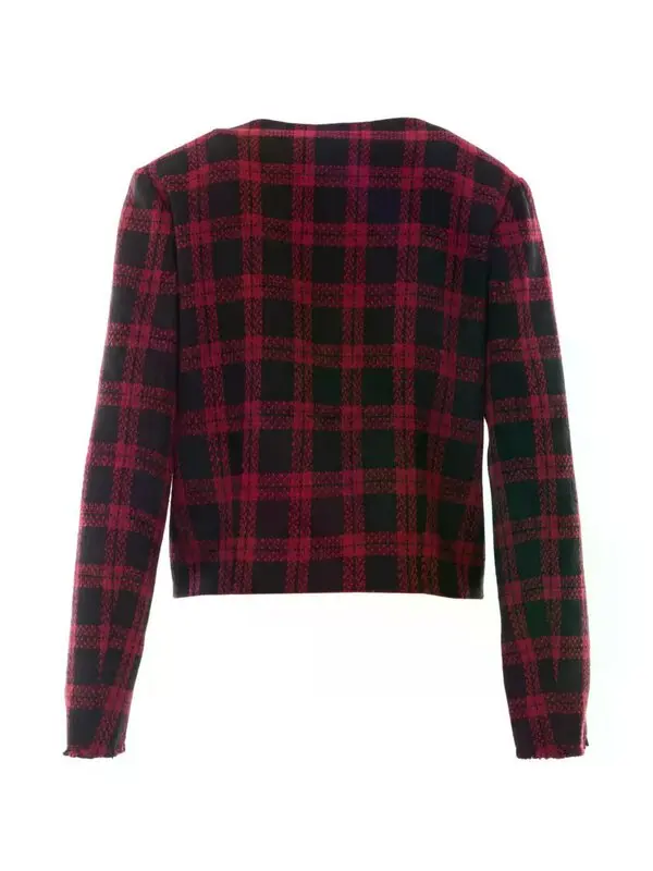 Pinko Checked Collarless Jacket