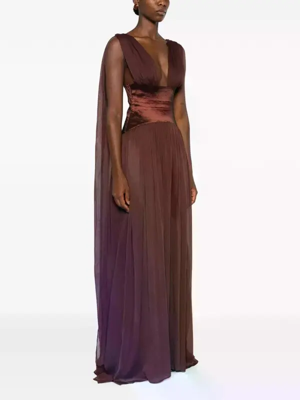 Arcina Ori Ramona Draped-panel Maxi Dress