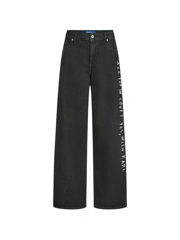 Karl Lagerfeld X Pietro Terzini Low-rise Wide-leg Jeans