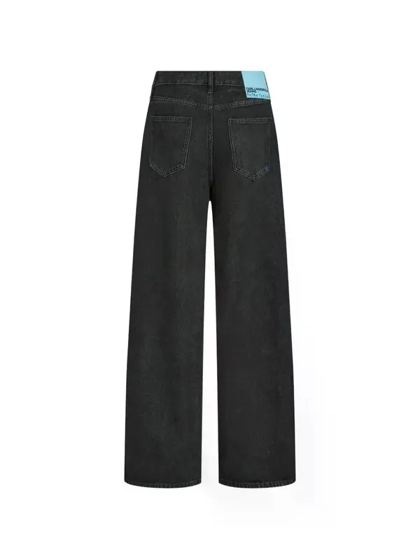 Karl Lagerfeld X Pietro Terzini Low-rise Wide-leg Jeans
