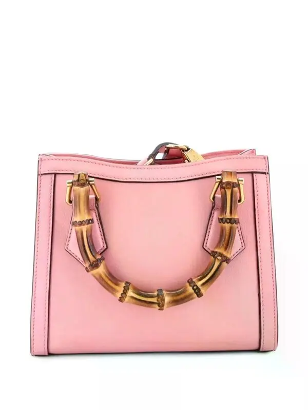 Gucci Diana Nm Bamboo Handle Tote Leather Mini Crossbody Bag - Pink