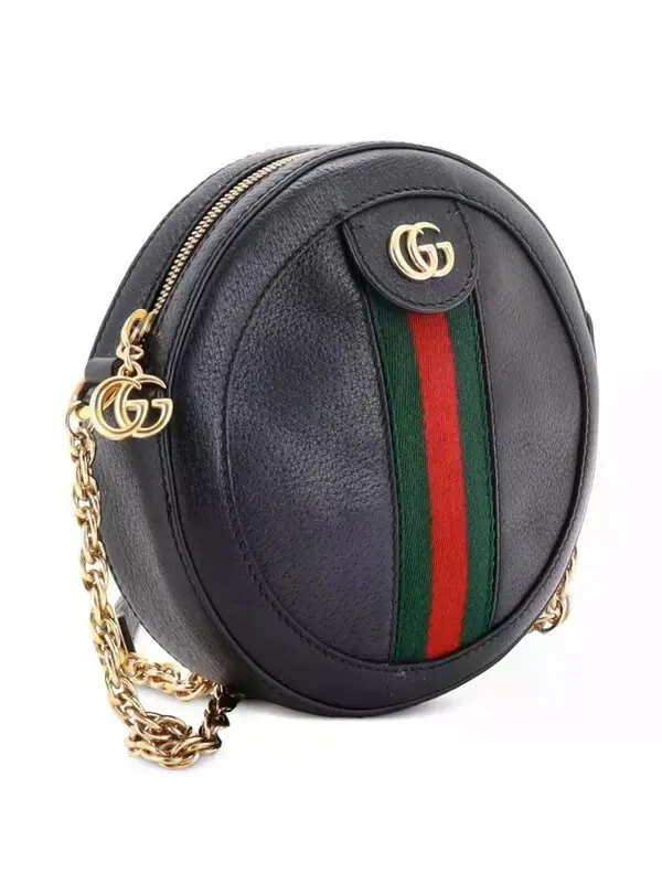 Gucci Ophidia Round Shoulder Bag Mini Crossbody Bag - Black