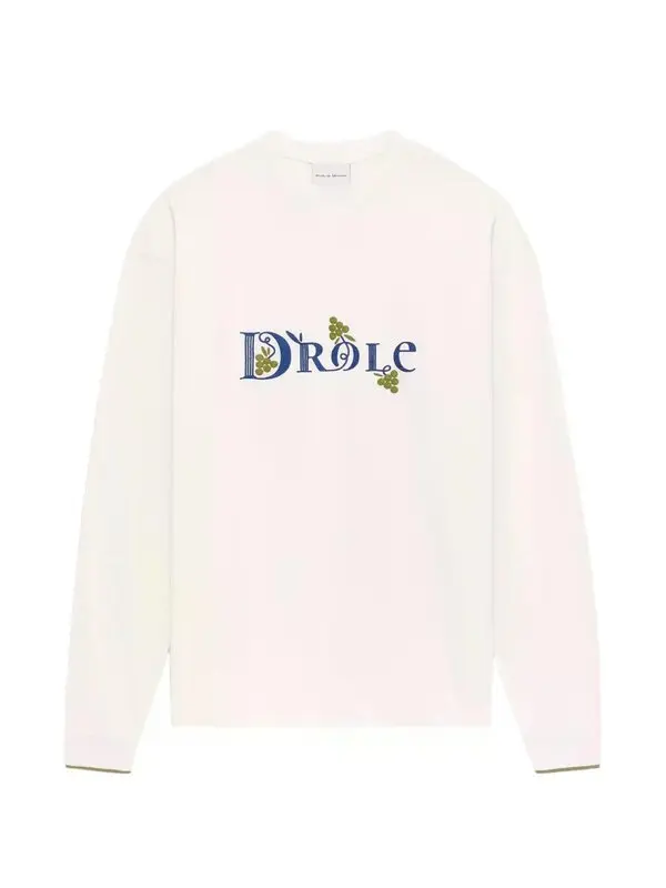 Drole De Monsieur Heritage Logo-print T-shirt - White
