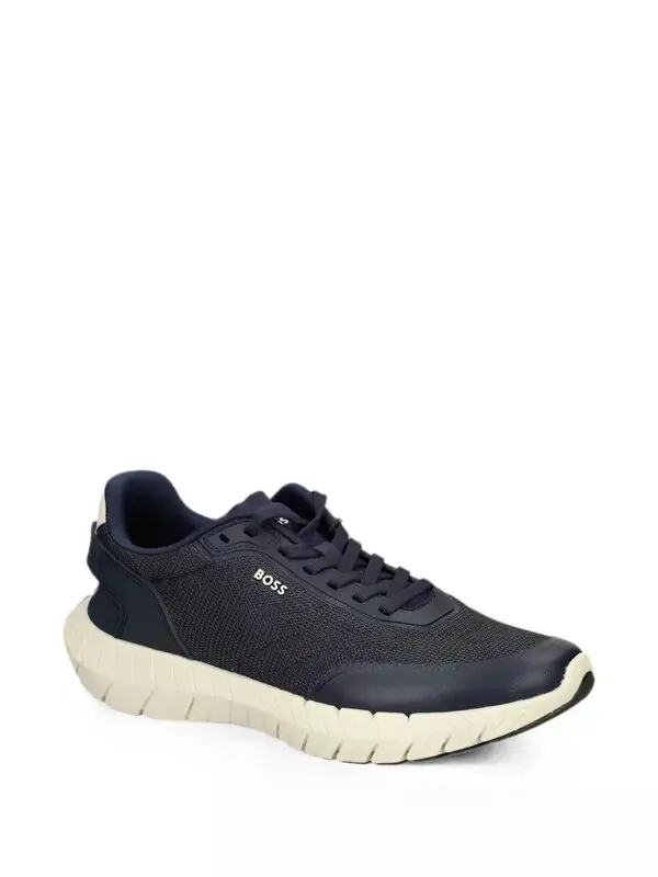 BOSS Motion Runn Running Sneakers With Leather Trims