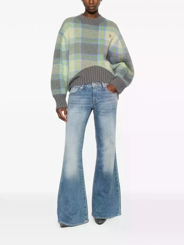 7 For All Mankind Low-rise Flared Jeans - Blue