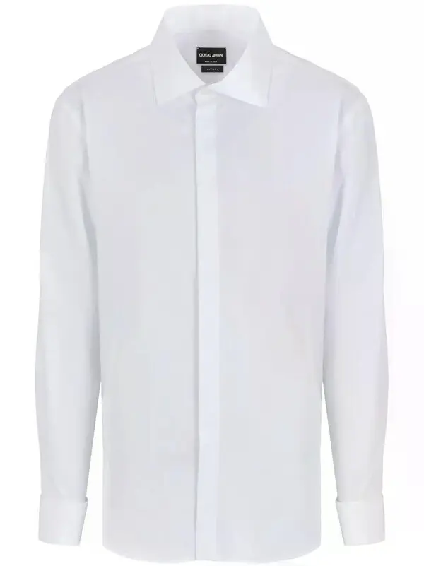 Giorgio Armani Spread-collar Cotton Shirt