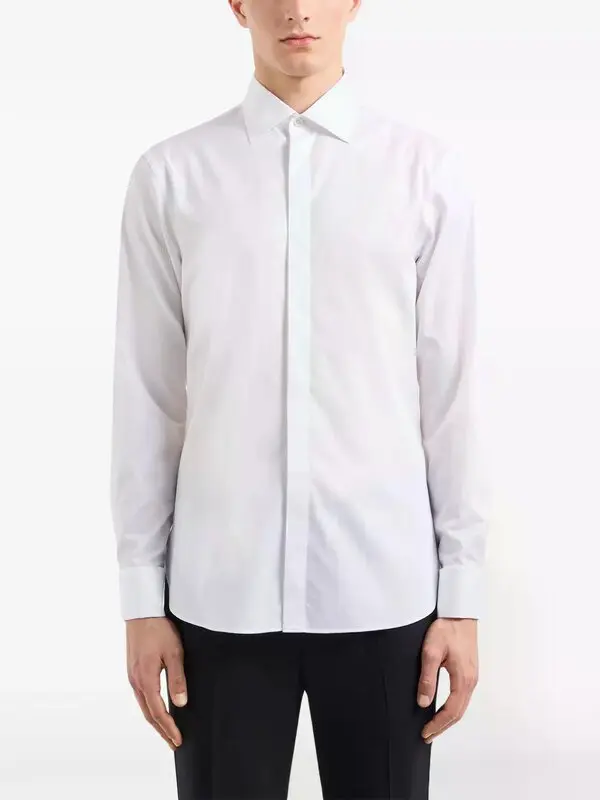 Giorgio Armani Spread-collar Cotton Shirt