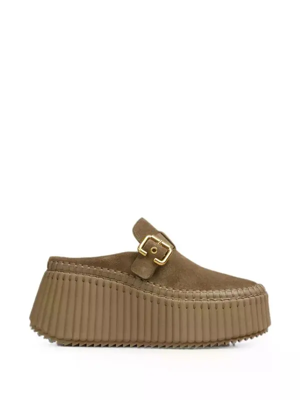 Chloé Nama Buckle-fastening Platform Mules