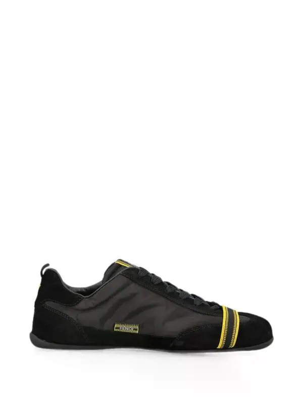 Fendi Wrap Suede And Fabric Low-top Trainers
