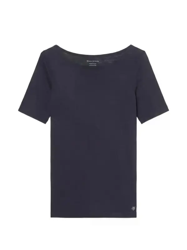 Marc O'polo Boat-neck Short-sleeve T-shirt - Blue