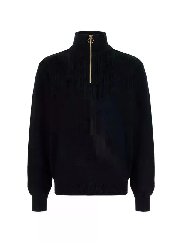 Paul & Shark Ribbed-knit Half-zip Sweater