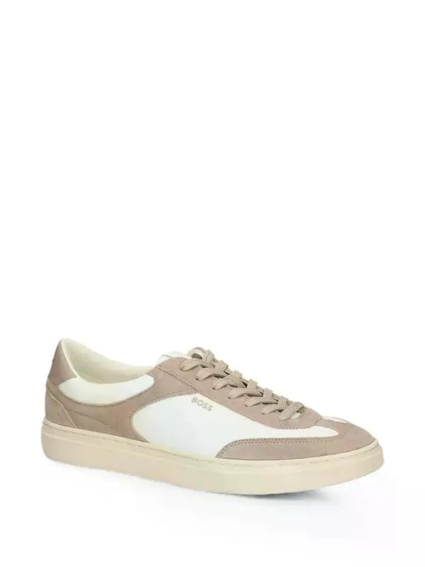 BOSS Colour-block Panelled Sneakers - White