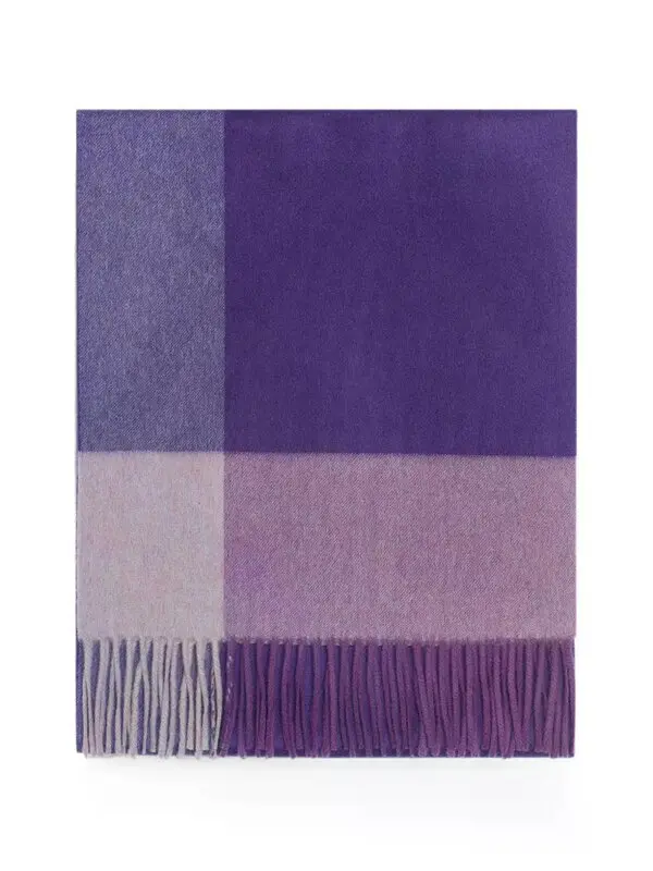 Eric Bompard Fringed Tartan Scarf