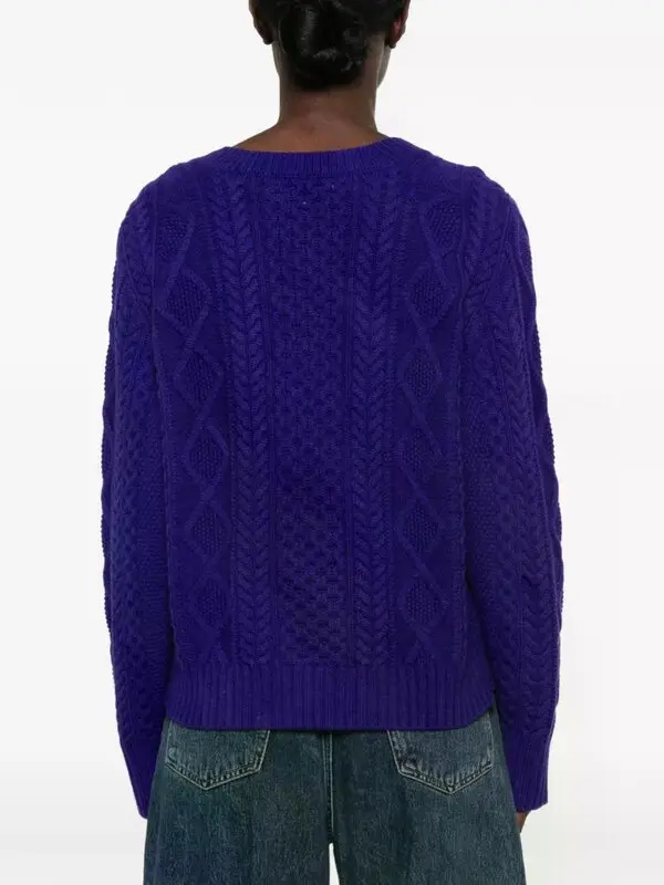 Eric Bompard Cable-knit V-neck Sweater