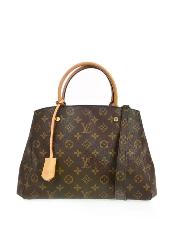 LOUIS VUITTON 2017 Mm Montaigne Monogram Tote Bag