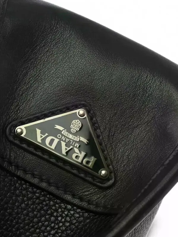 Prada 2010-2020s Enamel Triangle Shoulder Bag
