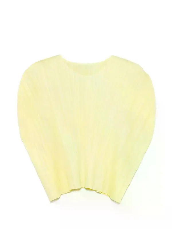 Issey Miyake Monthly Colors July" Pleated Shirt - Yellow