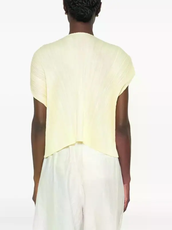 Issey Miyake Monthly Colors July" Pleated Shirt - Yellow