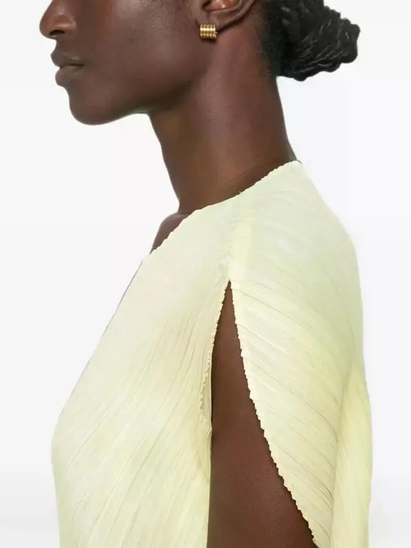 Issey Miyake Monthly Colors July" Pleated Shirt - Yellow
