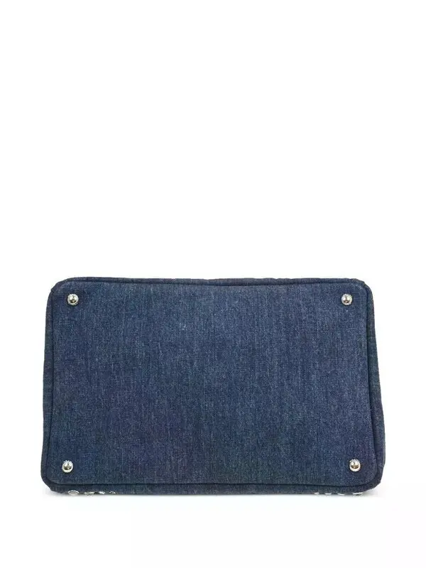 Prada Canapa Studded Embellished Tote Bag