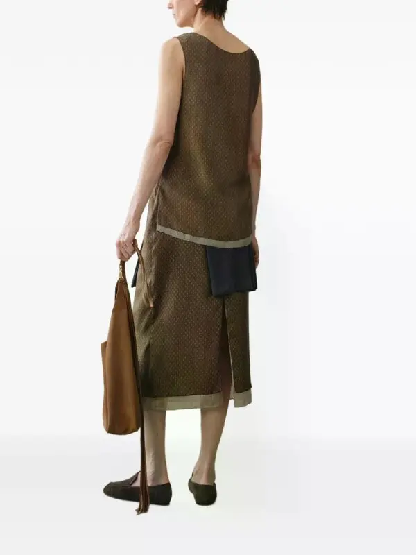 LESS Polka-dot Printed Layered Vest