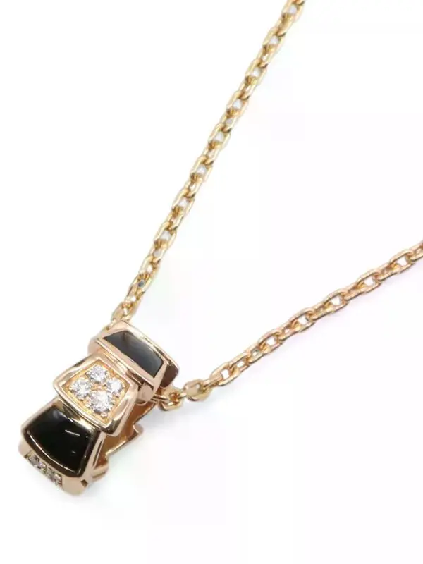 BVLGARI 2010s Serpenti Onyx Necklace