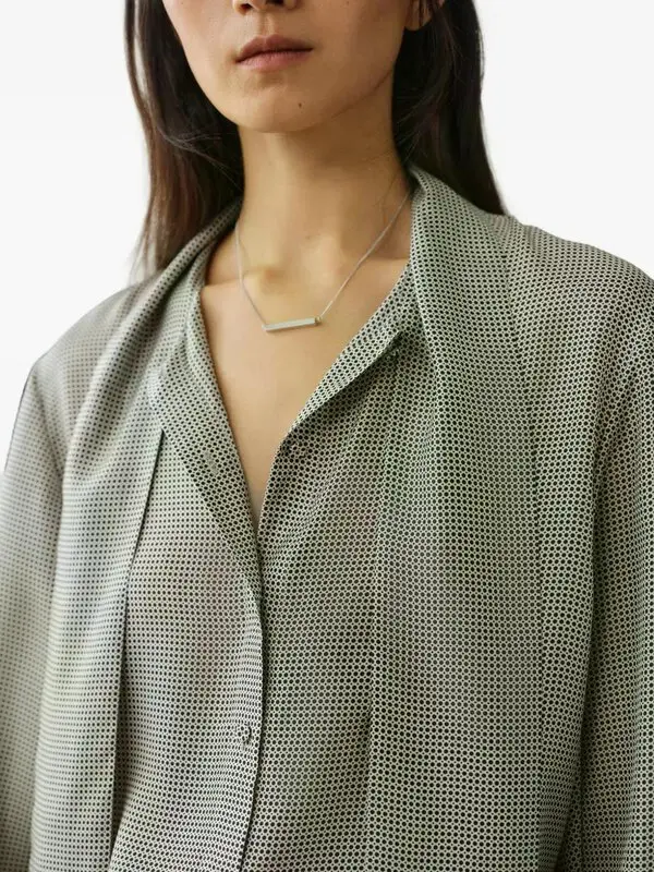 LESS Polka Dot Pussy-bow Shirt